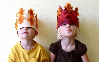 Manualidades infantiles: Corona de Otoño