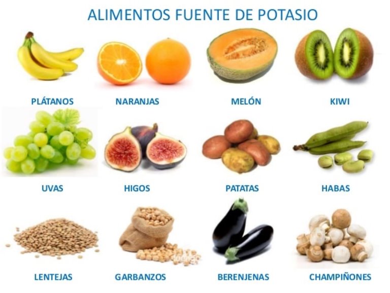 Alimentos ricos en potasio