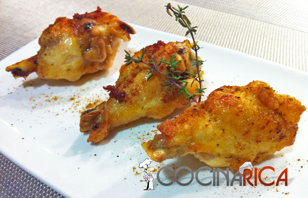 Alitas de pollo fritas