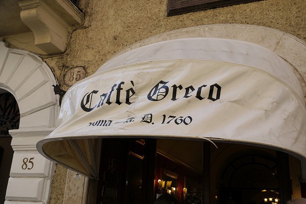 Antiguo Café Greco, el más antiguo y famoso de Roma