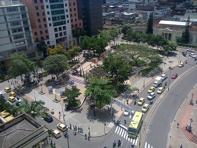 Parque Santander en Bucaramanga