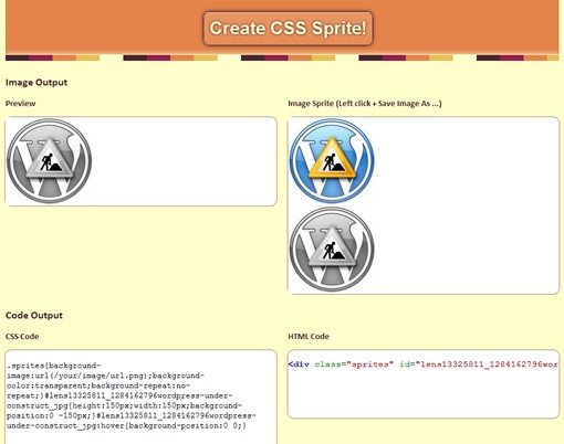 Css-sprit, generador online de sprites CSS